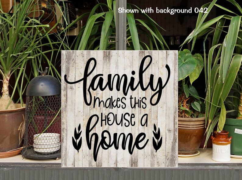 Wood Family Sign family makes this house a home Home Sign | Etsy