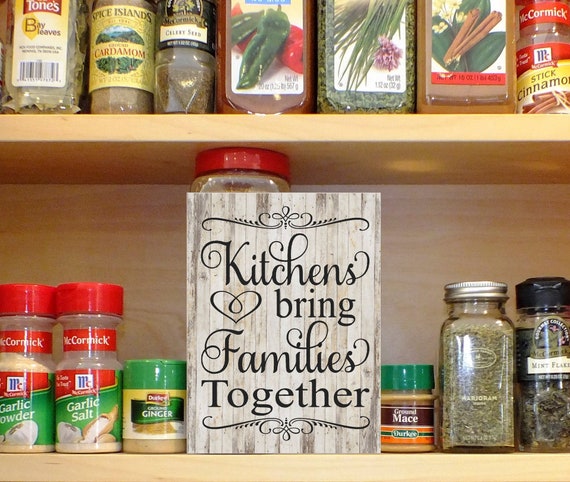 Wood Kitchen Sign Kitchens Bring Families Together Kitchen - Etsy