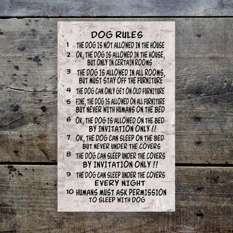 Dog Rules for Humans - Etsy