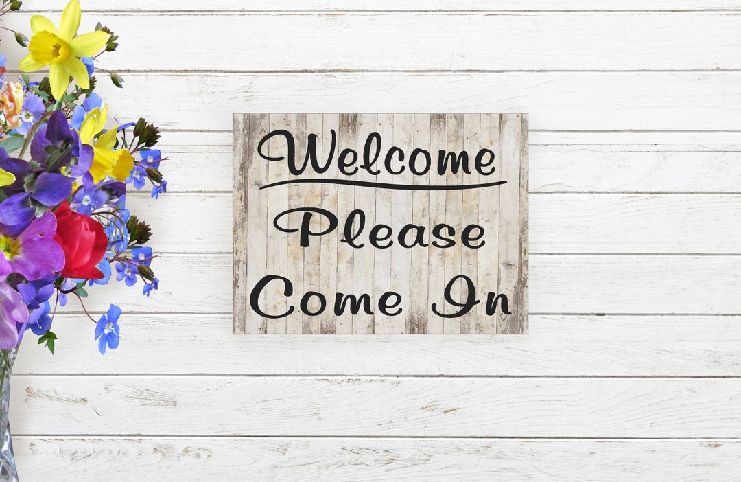 Wood Office Sign, Welcome Please Come In, Welcome, Store Open, Office ...