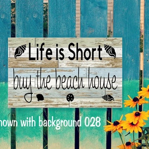 Wood Beach Sign, Life is Short Buy the Beach House, Beach House Decor ...