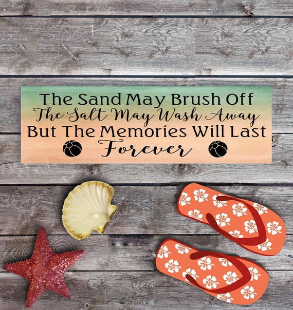 Wood Beach Sign the Sand May Brush Off the Salt May Wash - Etsy