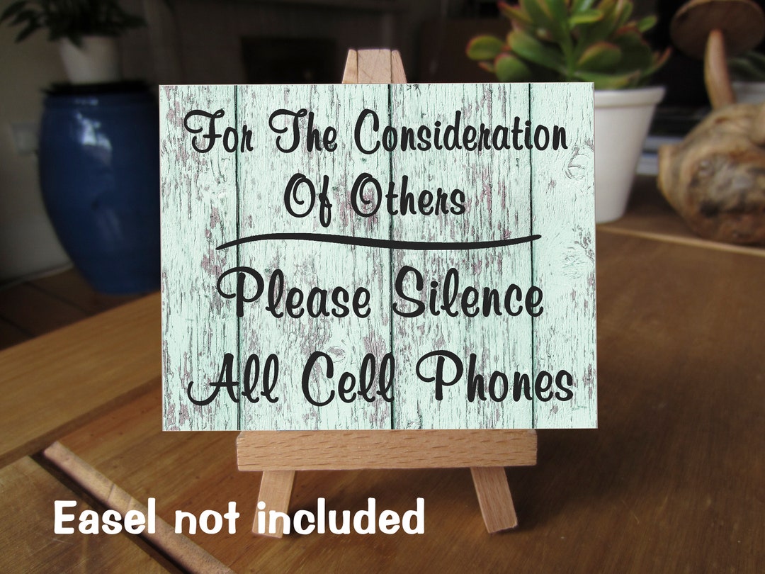 Wood Office Sign, for the Consideration of Others Please Silence All ...
