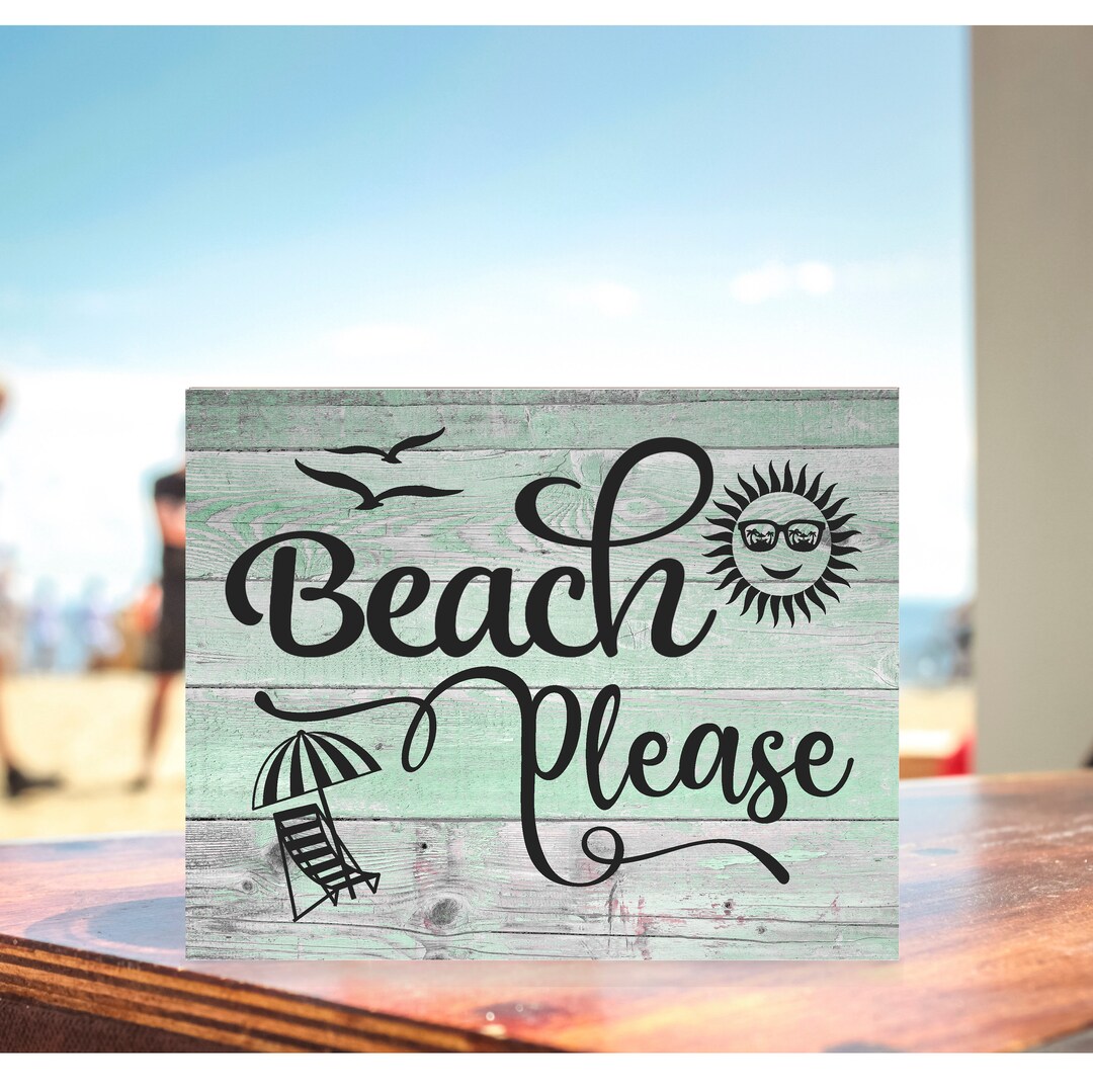Wood Beach Sign, Beach Please, Wood Sign, Beach Sign, Beach Party ...