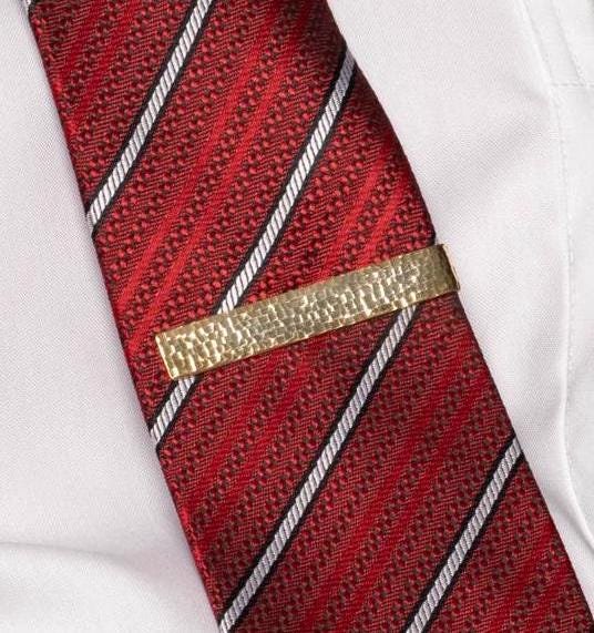 Handcrafted Tie Clip, Artisan Gift for Him, Modern Minimalist Tie Clip ...