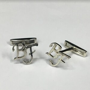 Personalized Name Cufflinks for Men's, Custom Initial Cufflinks, Groom ...