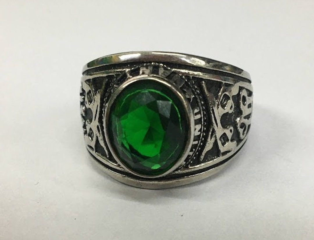 United States Army Military Ring, US Army Men's Signet Ring, Green ...