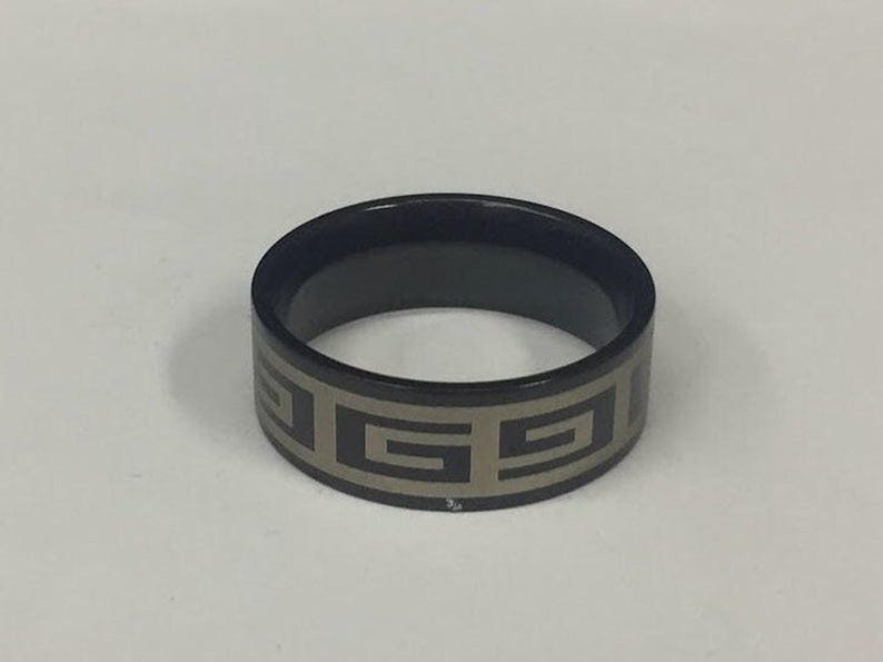 Great Wall Pattern Vintage Ring, Greek Key Pattern Ring, Ancient Greek ...