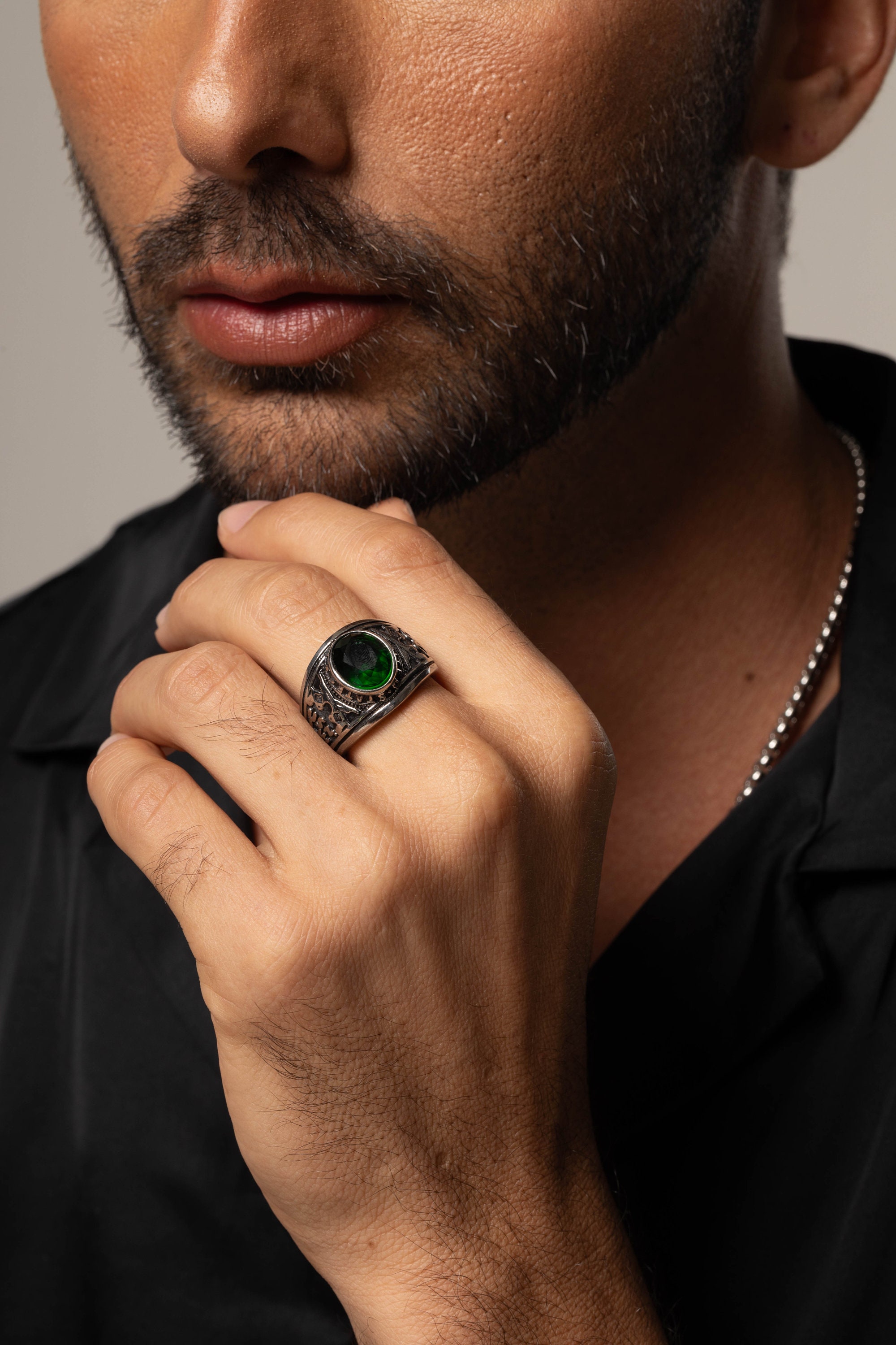 United States Army Military Ring, US Army Men's Signet Ring, Green ...