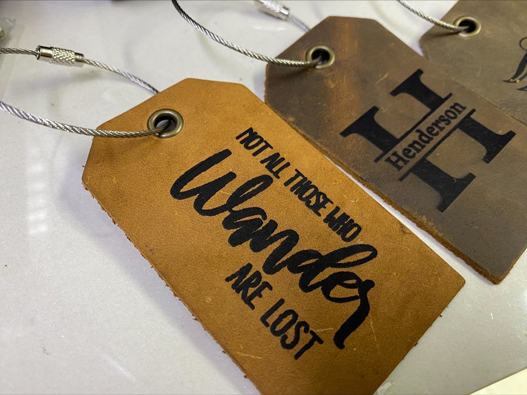 Personalized Leather Tag Leather Luggage Tags Handmade - Etsy