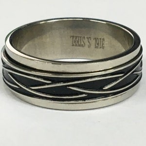 Men's Spinner Ring, Unique Fidget Ring for Men, Anxiety Stress ...