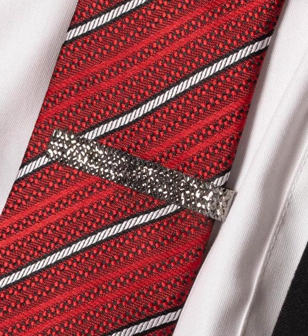 Diamond Cut Men's Tie Clip, Modern Minimalist Tie Clip, Classic Tie ...