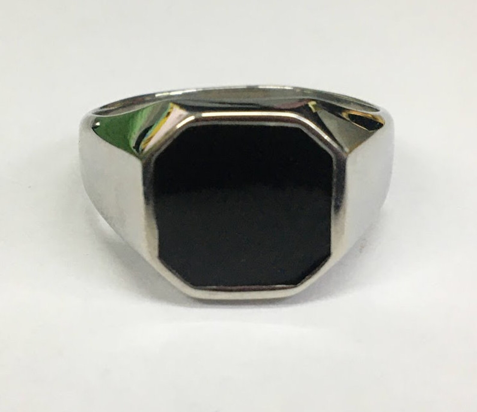 Black Onyx Signet Ring for Men's, Signet Statement Ring, Anniversary ...