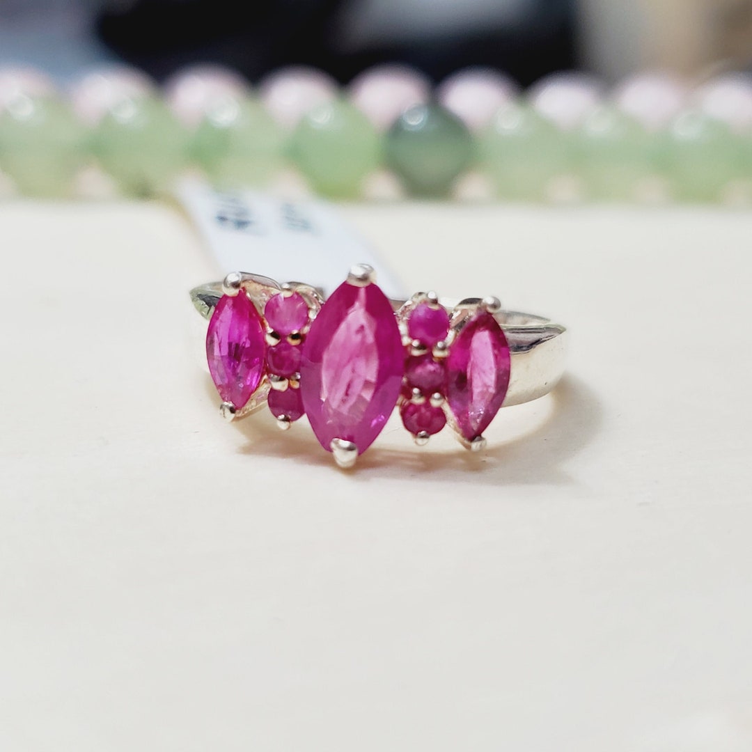 Pink Ruby Ring, Precious Stone Ring, Anniversaty Ring, Christmas Gift ...