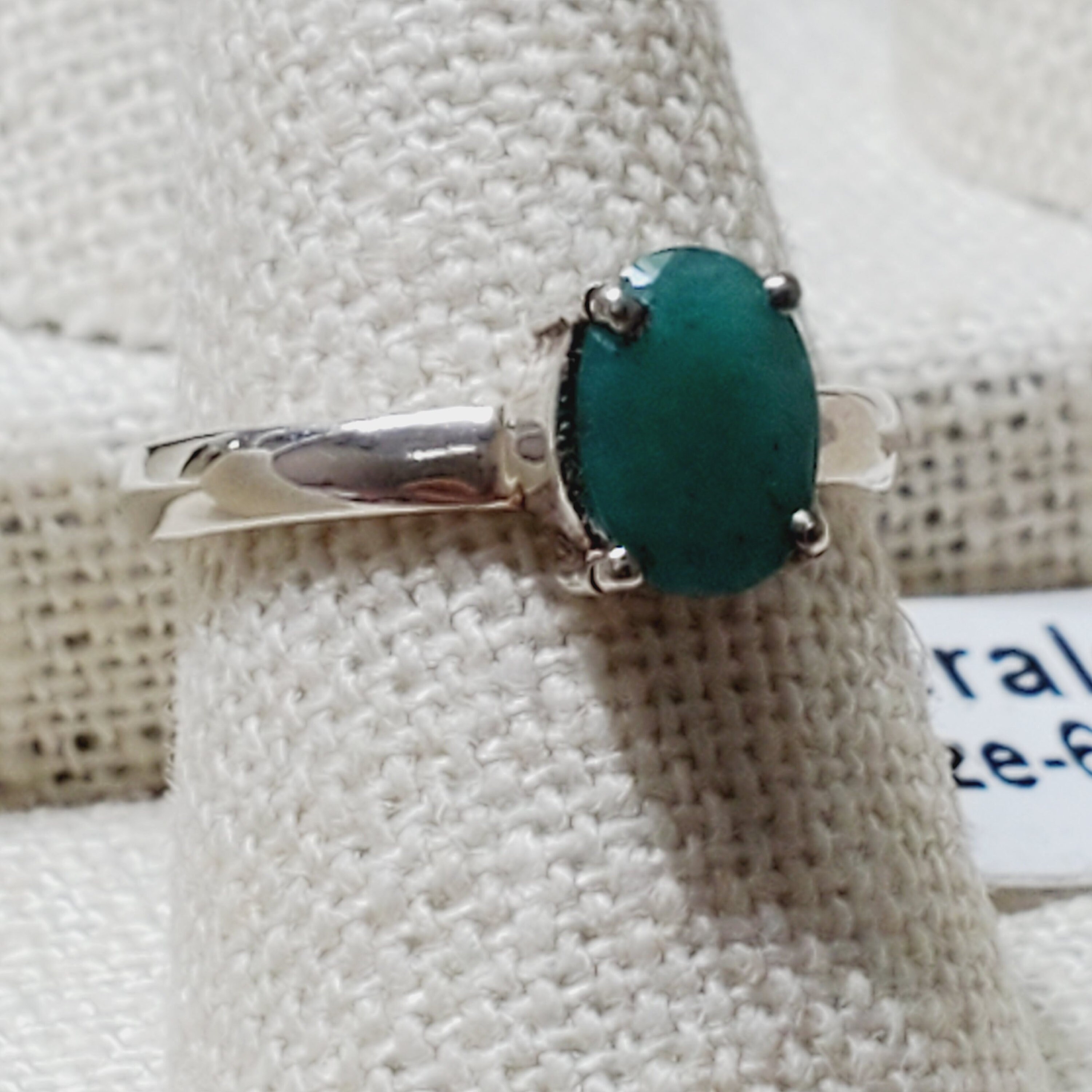 Pretty Emerald Ring Genuine Emerald Ring Green Emerald Ring - Etsy
