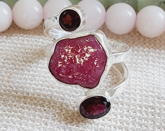 Raw Ruby Ring - Etsy