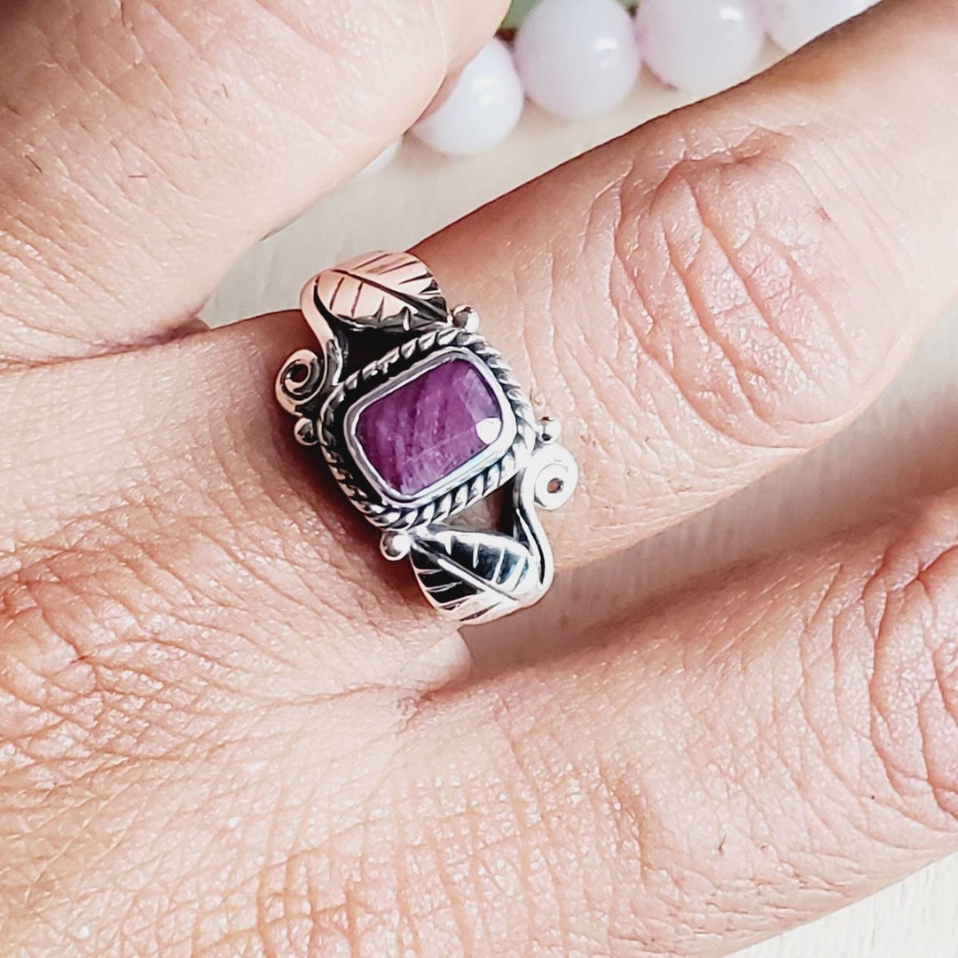 Rubin Ring, Echter Rubin Ring, Verlobungsring, Handgefertigter Ring ...