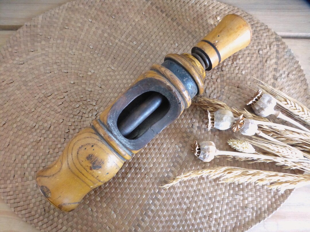 Wonderful French Vintage Wood and Metal Cork Inserter – Corker – Bottle ...