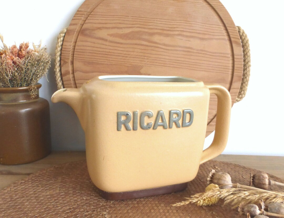 Fab French Vintage RICARD Advertising Promotional Biscuit Color Ceramic ...