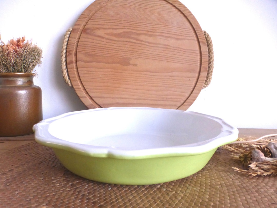 RARE French Vintage EMILE HENRY Lime Green Oven-to-table Pie Dish ...
