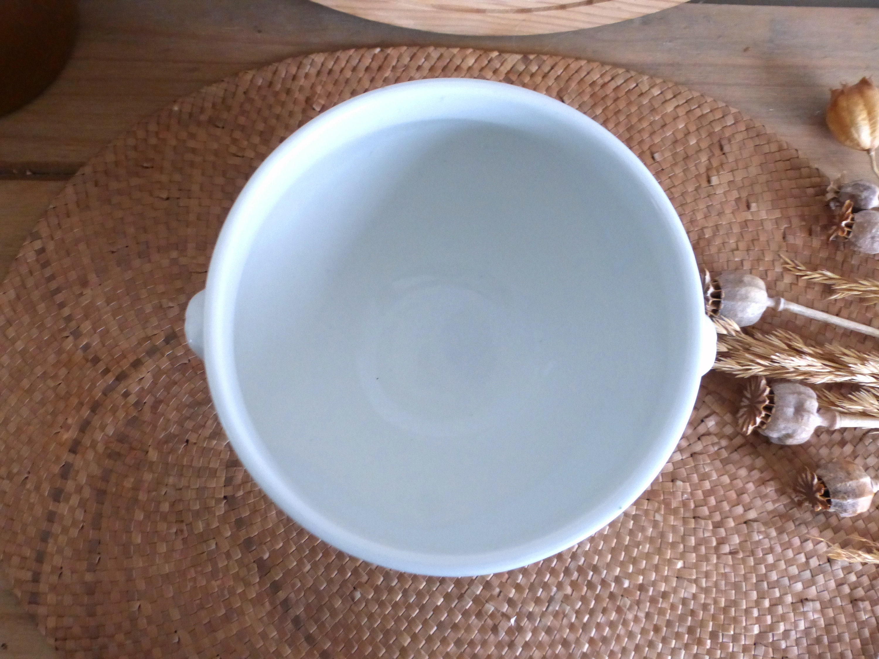 Classic French Vintage APILCO Footed White Porcelain Sz 5.5 Soup Tureen ...