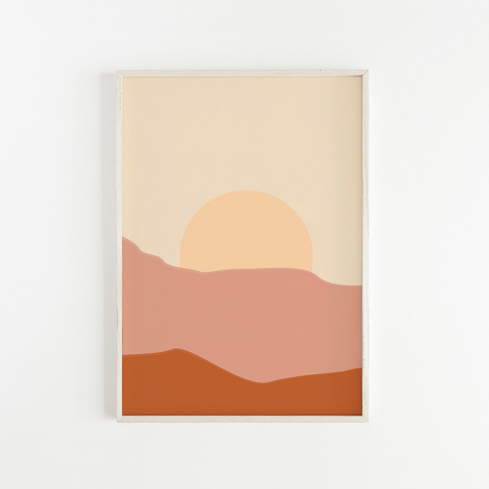 Sunset Retro Sun Print Boho Art Digital Download - Etsy