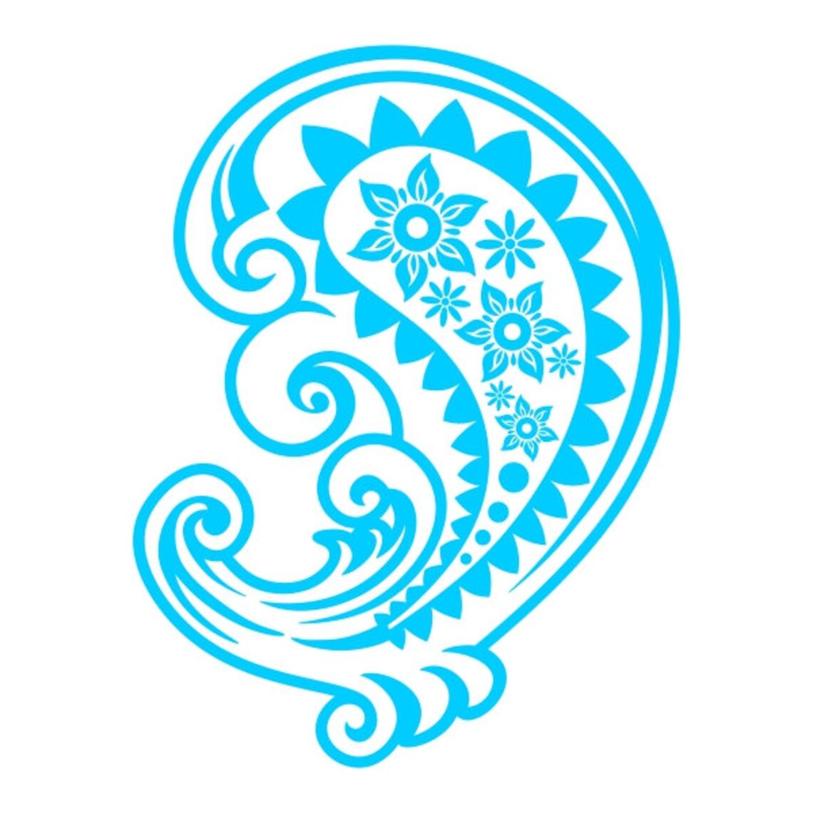 Paisley Decals Cuttable Design PNG DXF SVG & Eps File for - Etsy