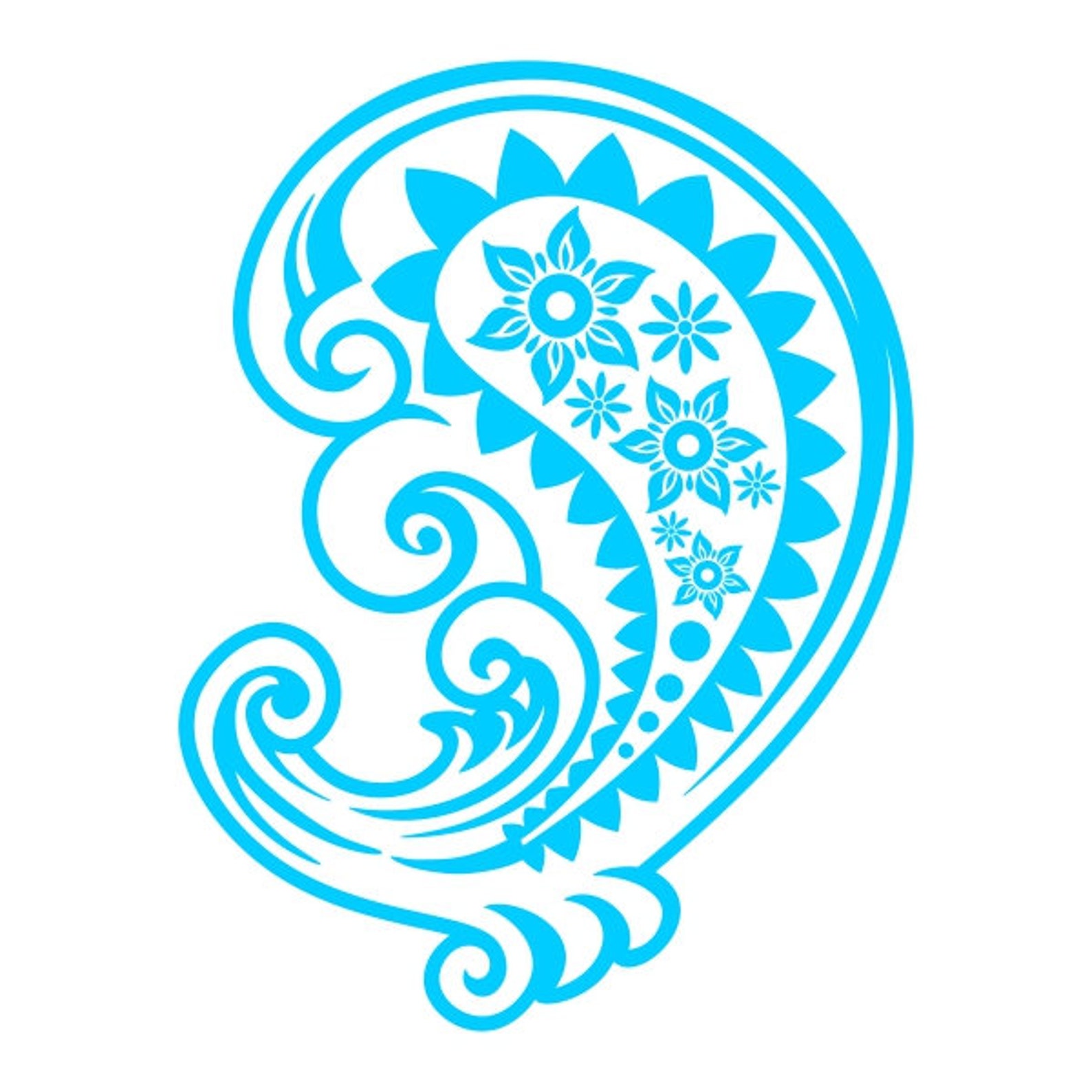 Paisley Decals Cuttable Design PNG DXF SVG & Eps File for - Etsy Ireland