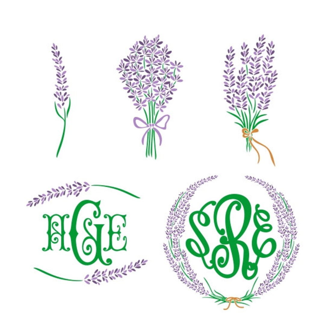 Lavender Frame Cuttable Design PNG DXF SVG & Eps File for - Etsy