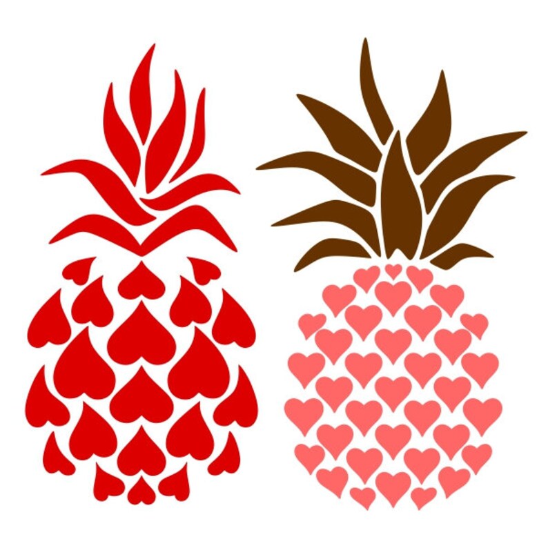 Diseño De Corazón De Piña Png Dxf Svg And Eps Archivo Para Etsy España