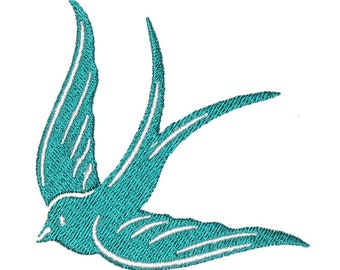 Blue Bird Embroidery | Etsy