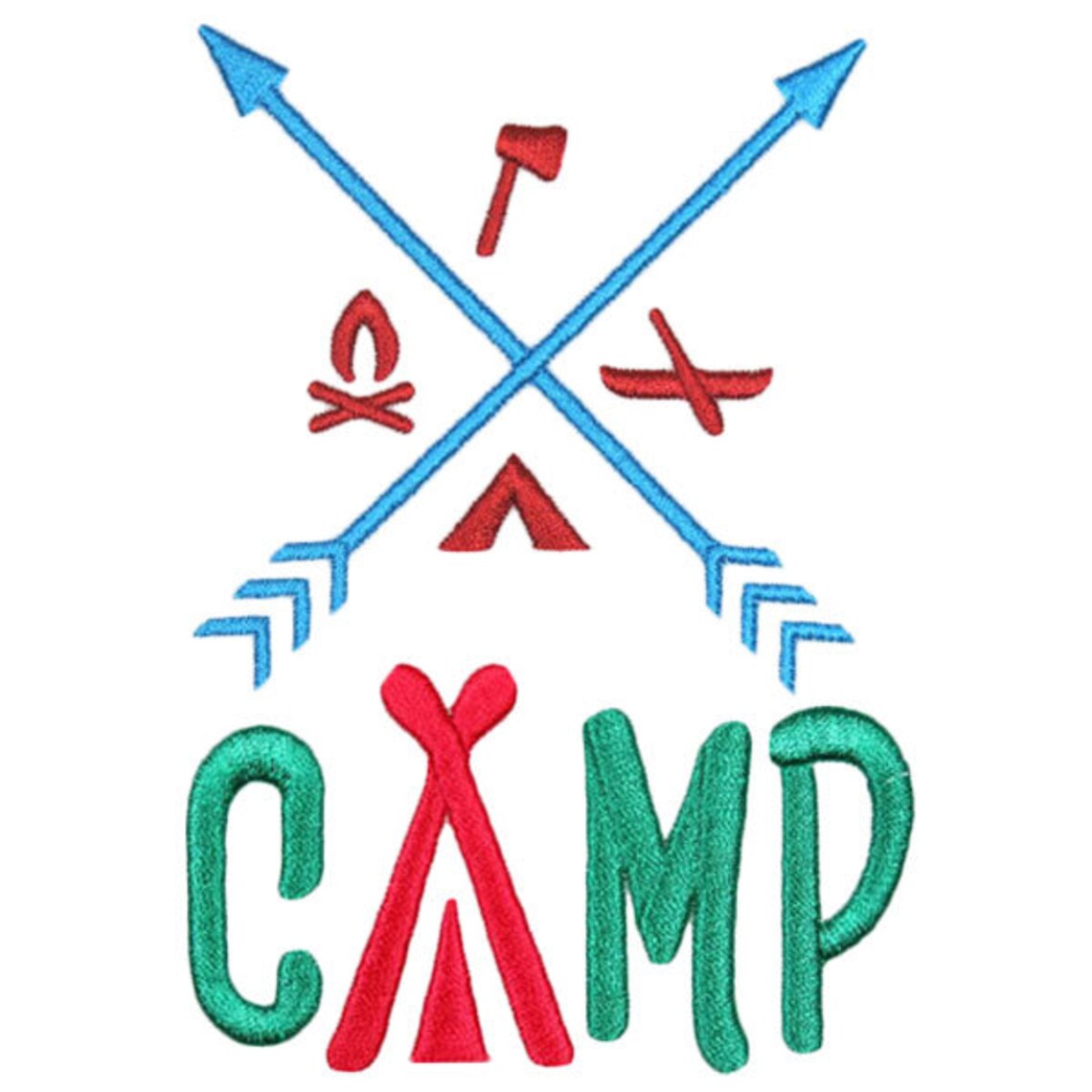 Camping Pack Embroidery Design Instant Download PES DST - Etsy