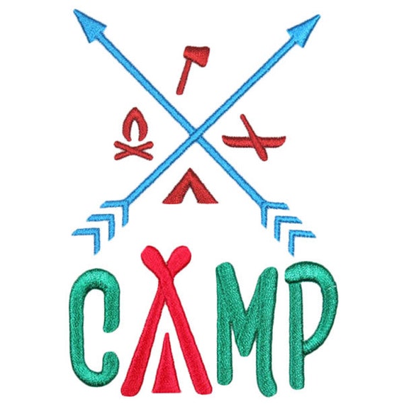Camping Pack Embroidery Design Instant Download PES DST - Etsy