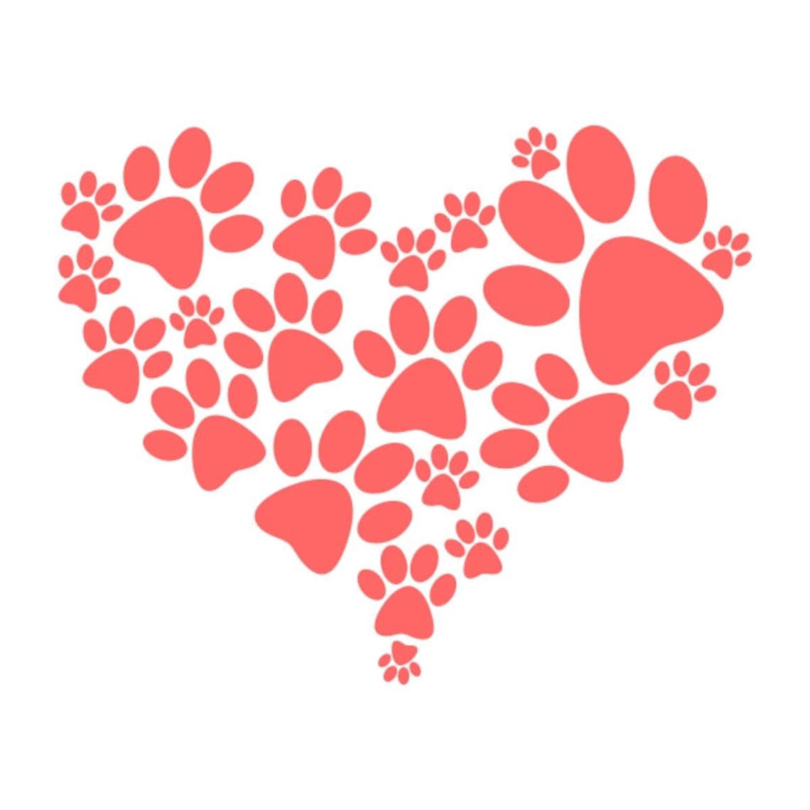 Dog Heart Paws Cuttable Design PNG DXF SVG & eps File for | Etsy
