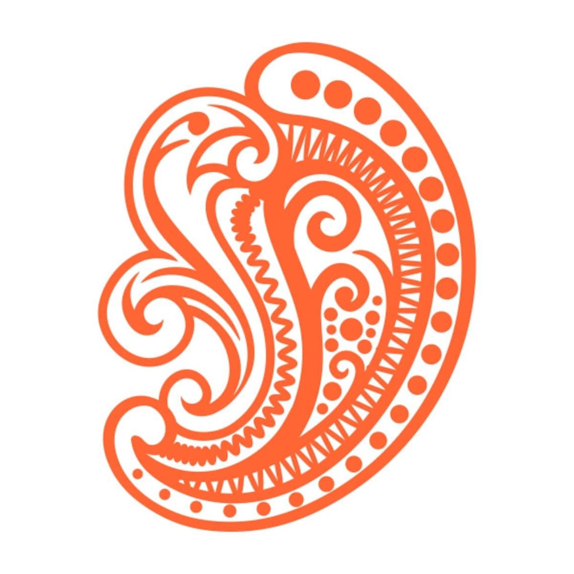 Paisley Decals Cuttable Design PNG DXF SVG & Eps File for - Etsy