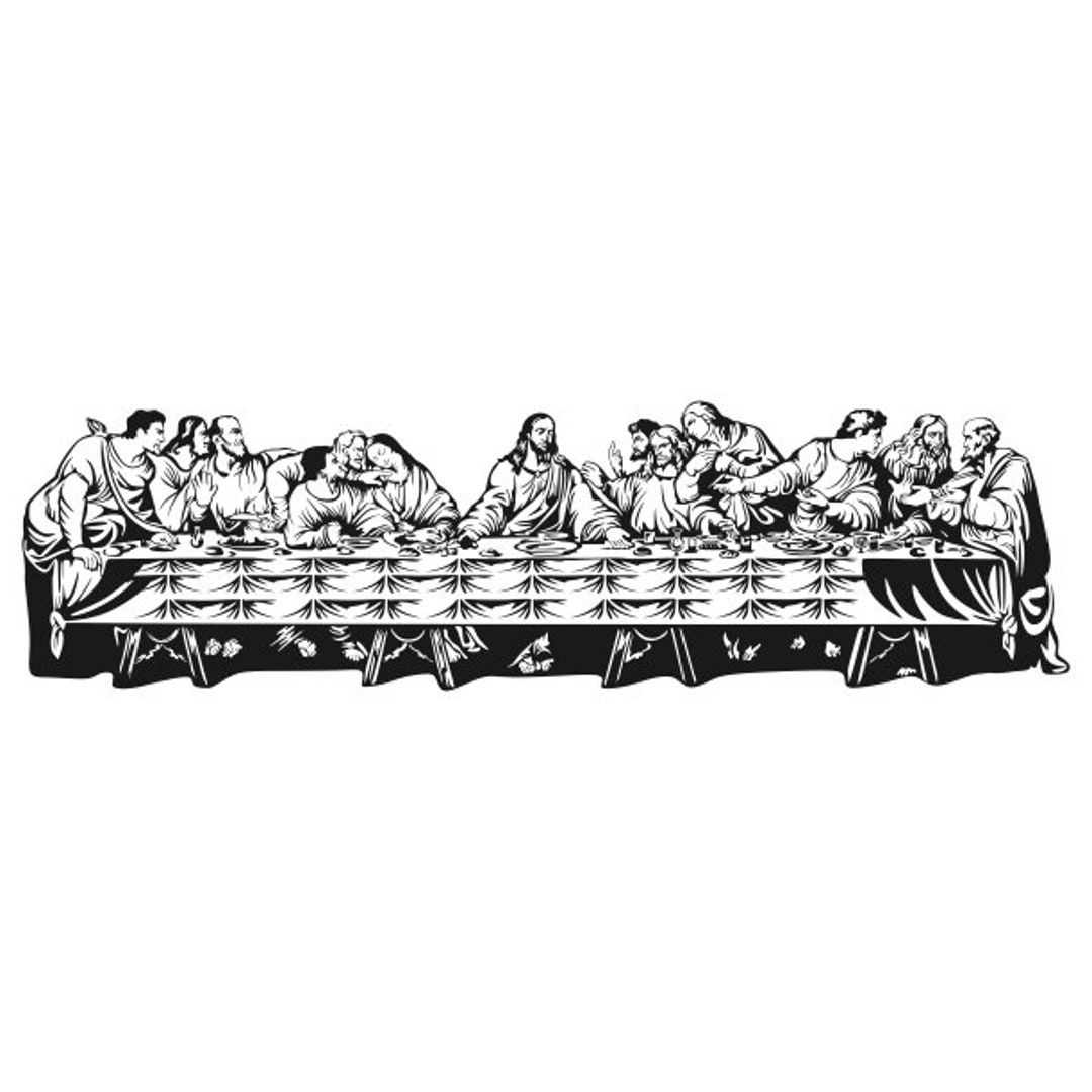 Last Supper Cuttable Design PNG DXF SVG & Eps File for - Etsy
