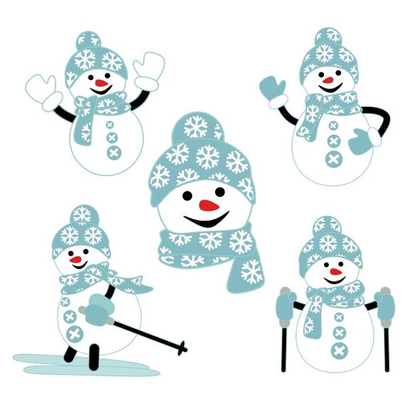 Paper, Party & Kids Stamping Snowman Winter Christmas Cuttable Design ...