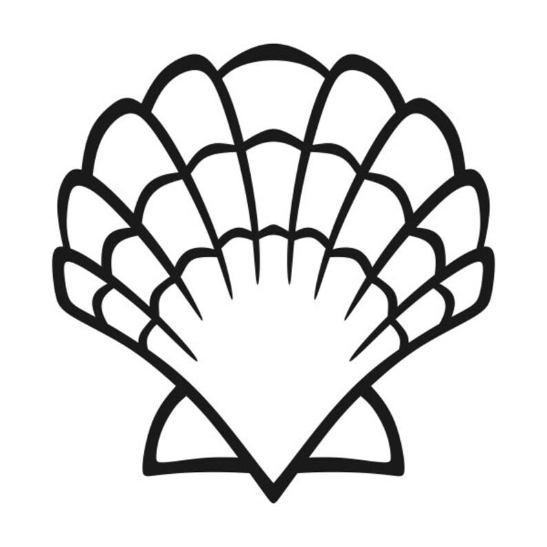 Sea Shell Cuttable Design PNG DXF SVG & Eps File for - Etsy
