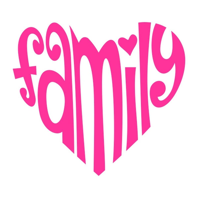 Family Heart Cuttable Design PNG DXF SVG & eps File for | Etsy