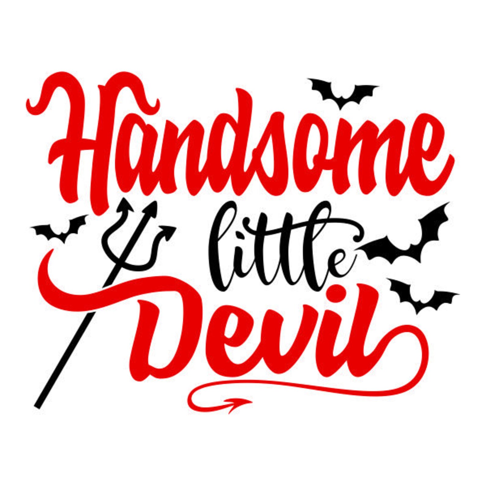 Handsome Little Devil Cuttable Design PNG DXF SVG & Eps File | Etsy