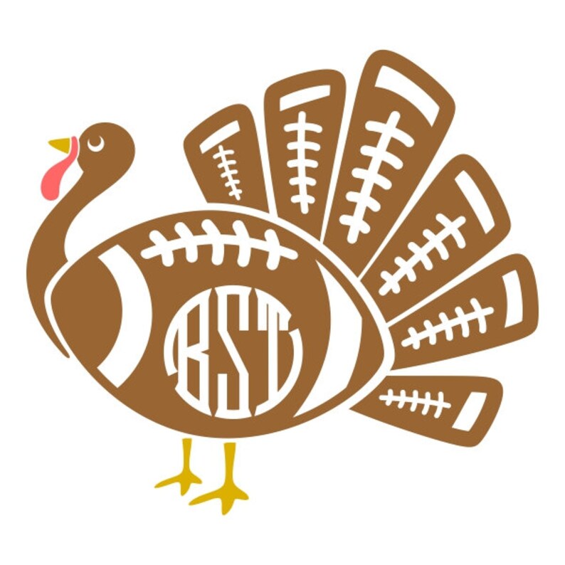 Turkey Football Thanksgiving Cuttable Design PNG DXF SVG & Eps - Etsy