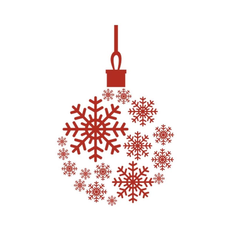 Snowflake Ornament Bulb Cuttable Design PNG DXF SVG & Eps File - Etsy