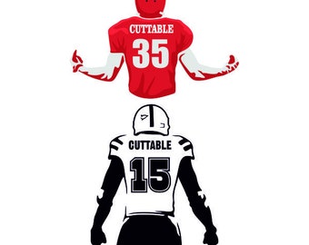 Football Player Cuttable Design SVG PNG DXF & Eps Designs - Etsy