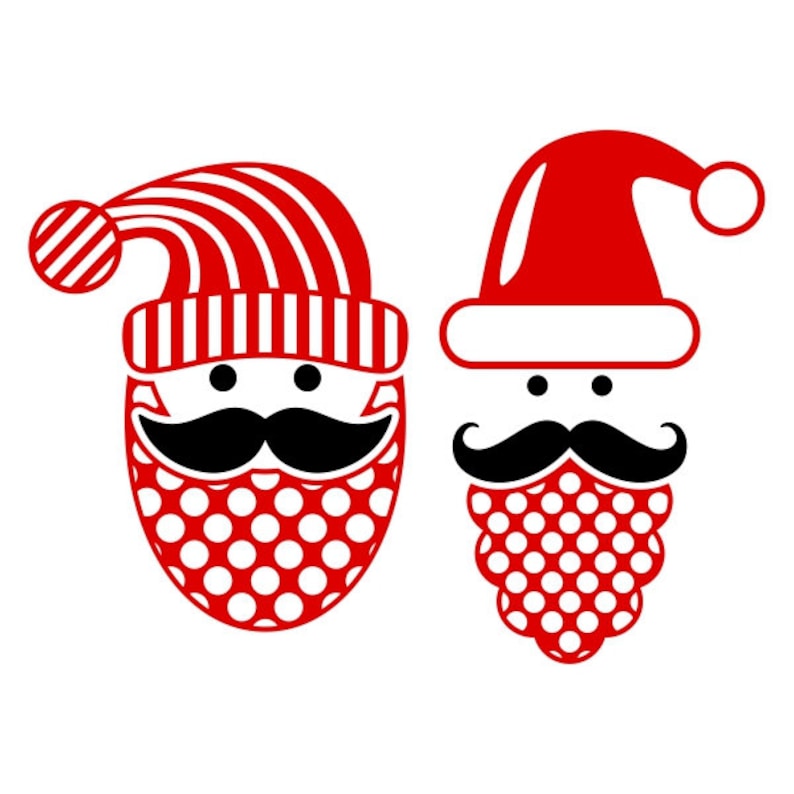 Bigote Santa Cuttable Diseño PNG DXF SVG & eps Archivo para - Etsy México