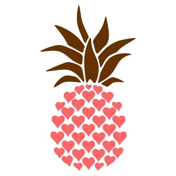 Diseño De Corazón De Piña Png Dxf Svg And Eps Archivo Para Etsy