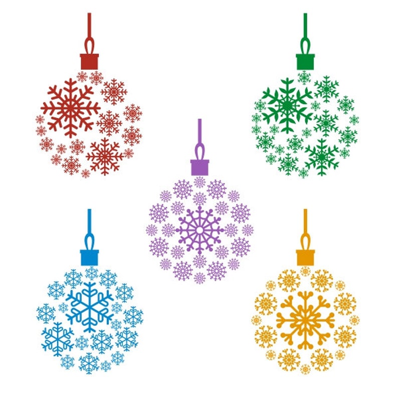 Snowflake Ornament Bulb Cuttable Design PNG DXF SVG & Eps File - Etsy