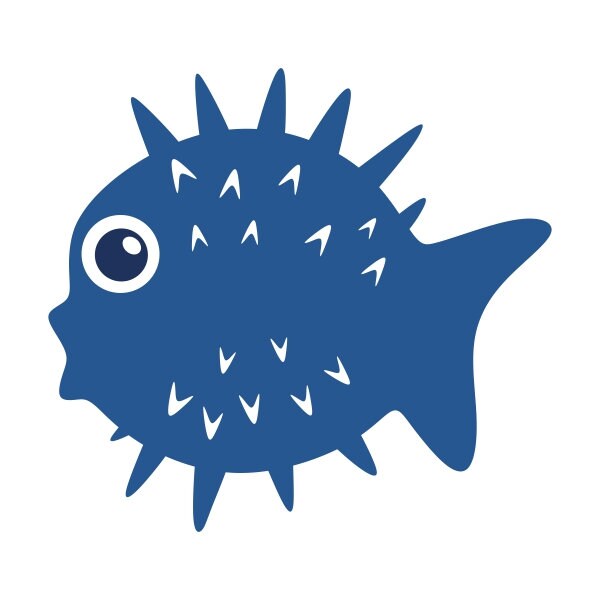 Puffer Fish Cuttable Design PNG DXF SVG & Eps File for - Etsy