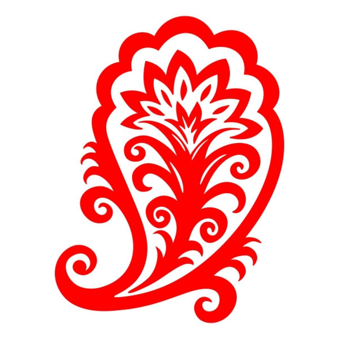 Paisley Decals Cuttable Design PNG DXF SVG & Eps File for - Etsy