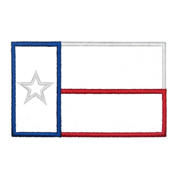 Texas Flag Applique Embroidery Design Instant Download PES DST Sewing ...