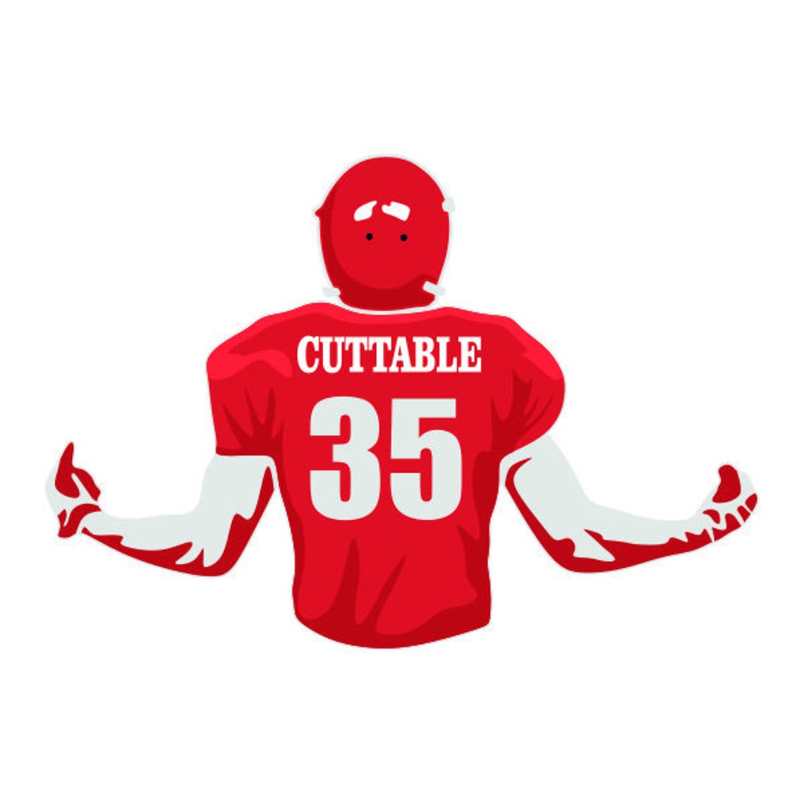 Football Player Cuttable Design PNG DXF SVG & Eps File for - Etsy